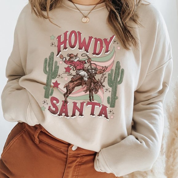 Tops | Howdy Christmas Sweatshirt | Poshmark
